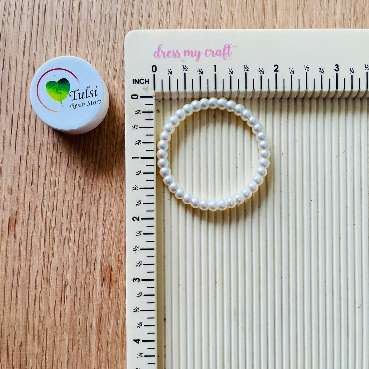 White Pearl Ring (B) – Tulsi Resin Store