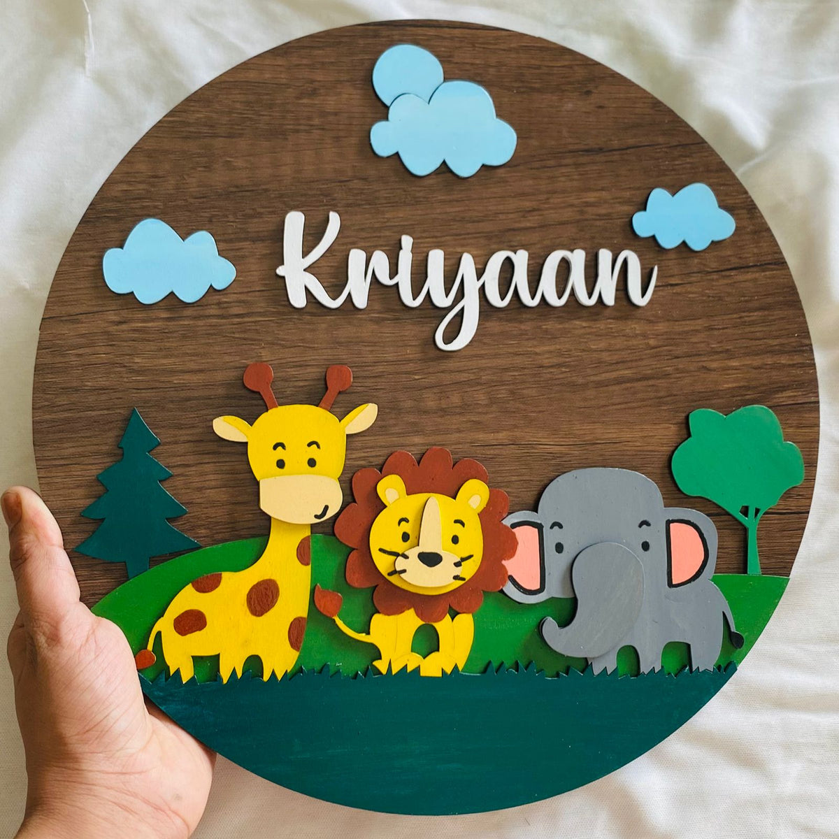 Customize MDF Kids Nameplate - Animal Theme – Tulsi Resin Store