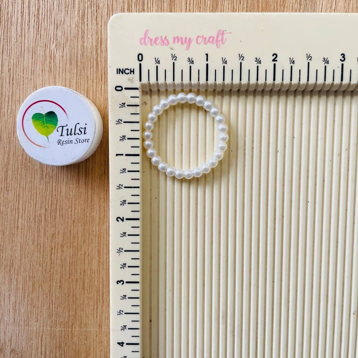 White Pearl Ring (A) – Tulsi Resin Store