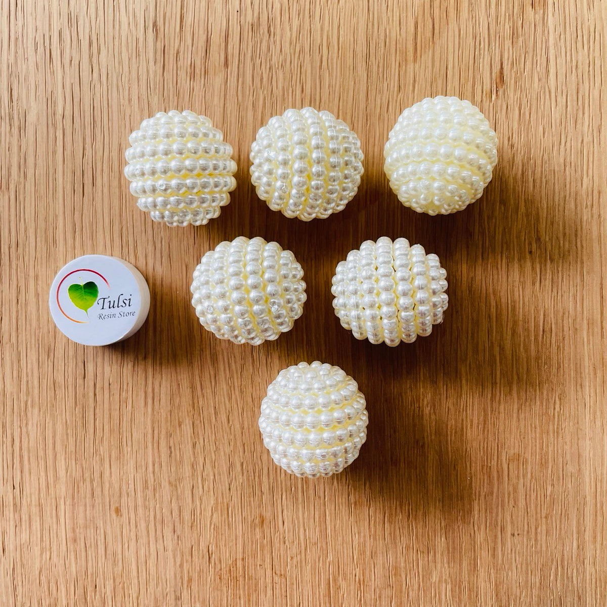 40 MM White Pearl Hanging Ball – Tulsi Resin Store