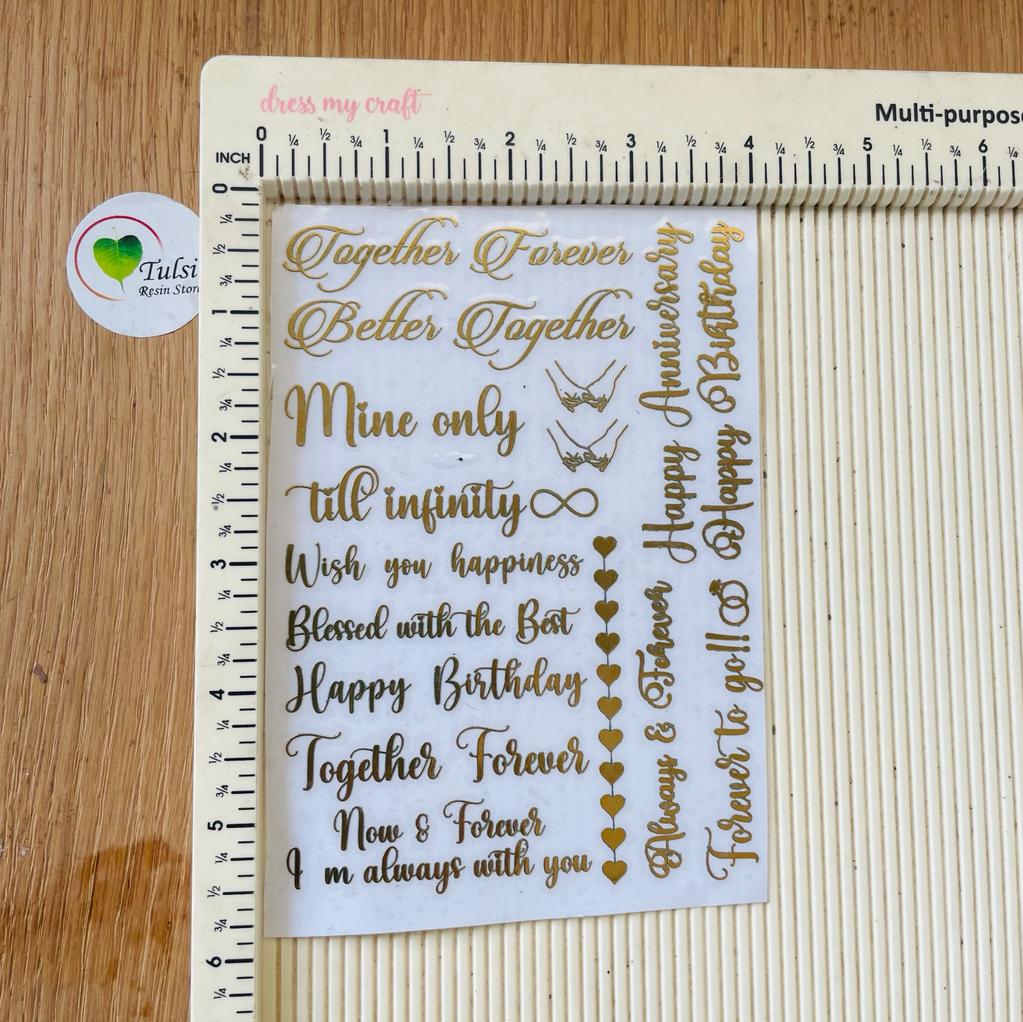 Metal Sticker - A6 Small Caption – Tulsi Resin Store