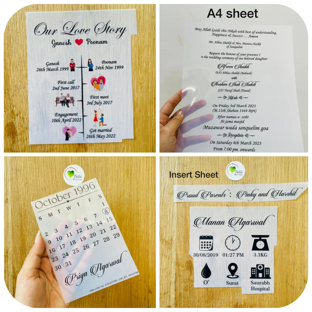 Custom Transparent Insert Sheet – Tulsi Resin Store Custom Transparent Insert Sheet – Tulsi Resin Store