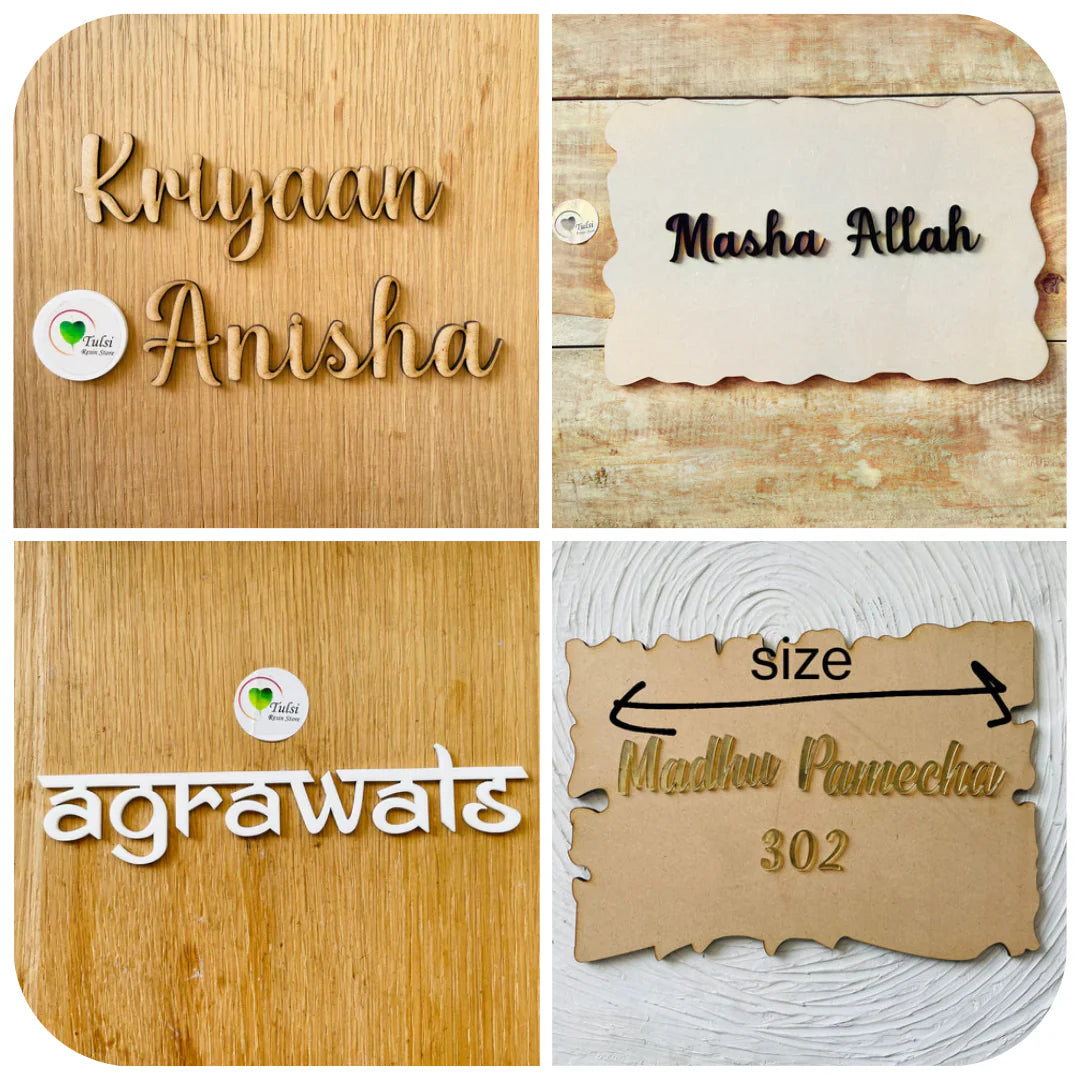 Custom Acrylic/MDF Cutout - THREE LINE – Tulsi Resin Store