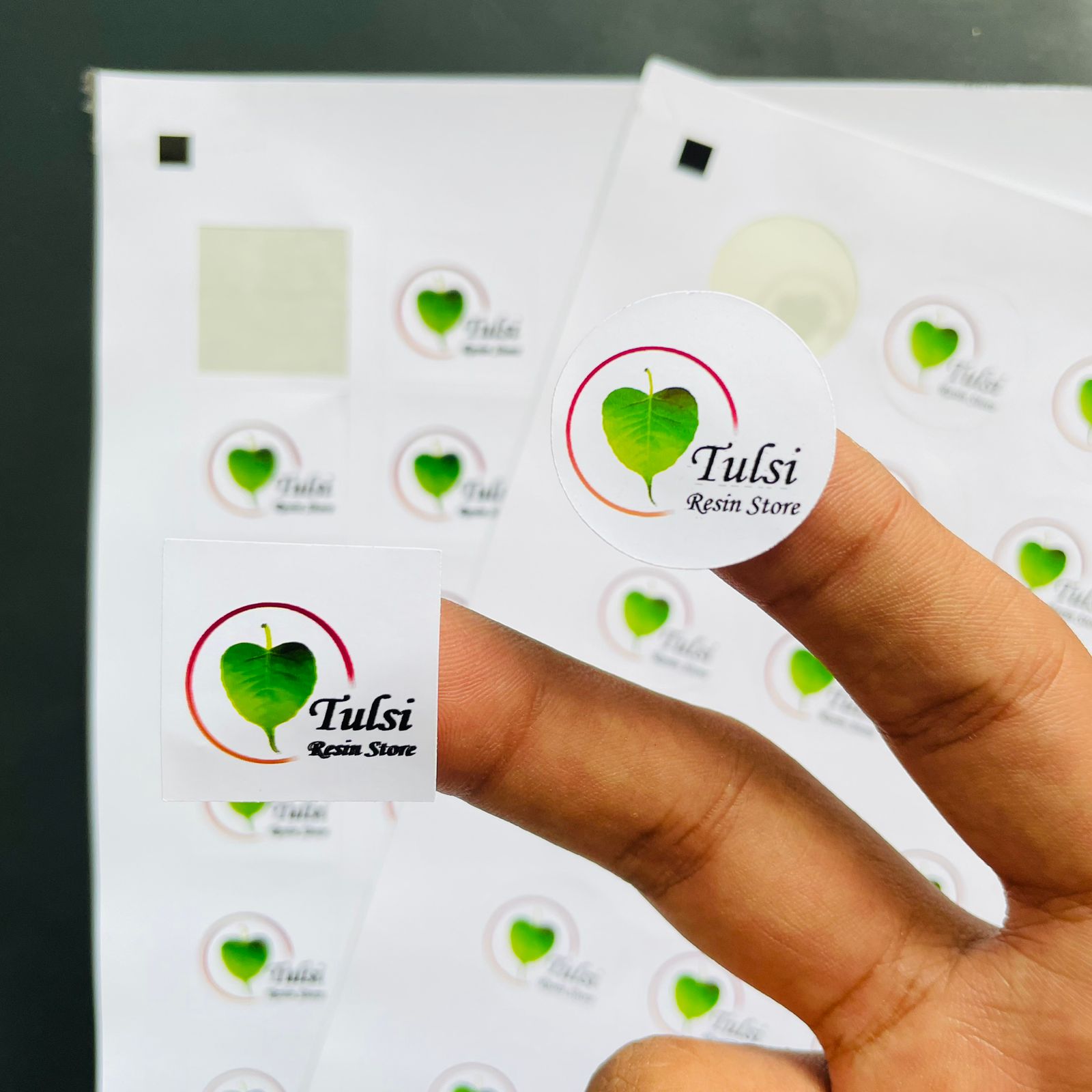 Custom White Sticker Sheet – Tulsi Resin Store