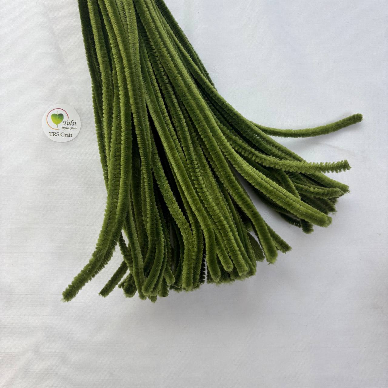Moss Green Plain Pipe Cleaners – Tulsi Resin Store