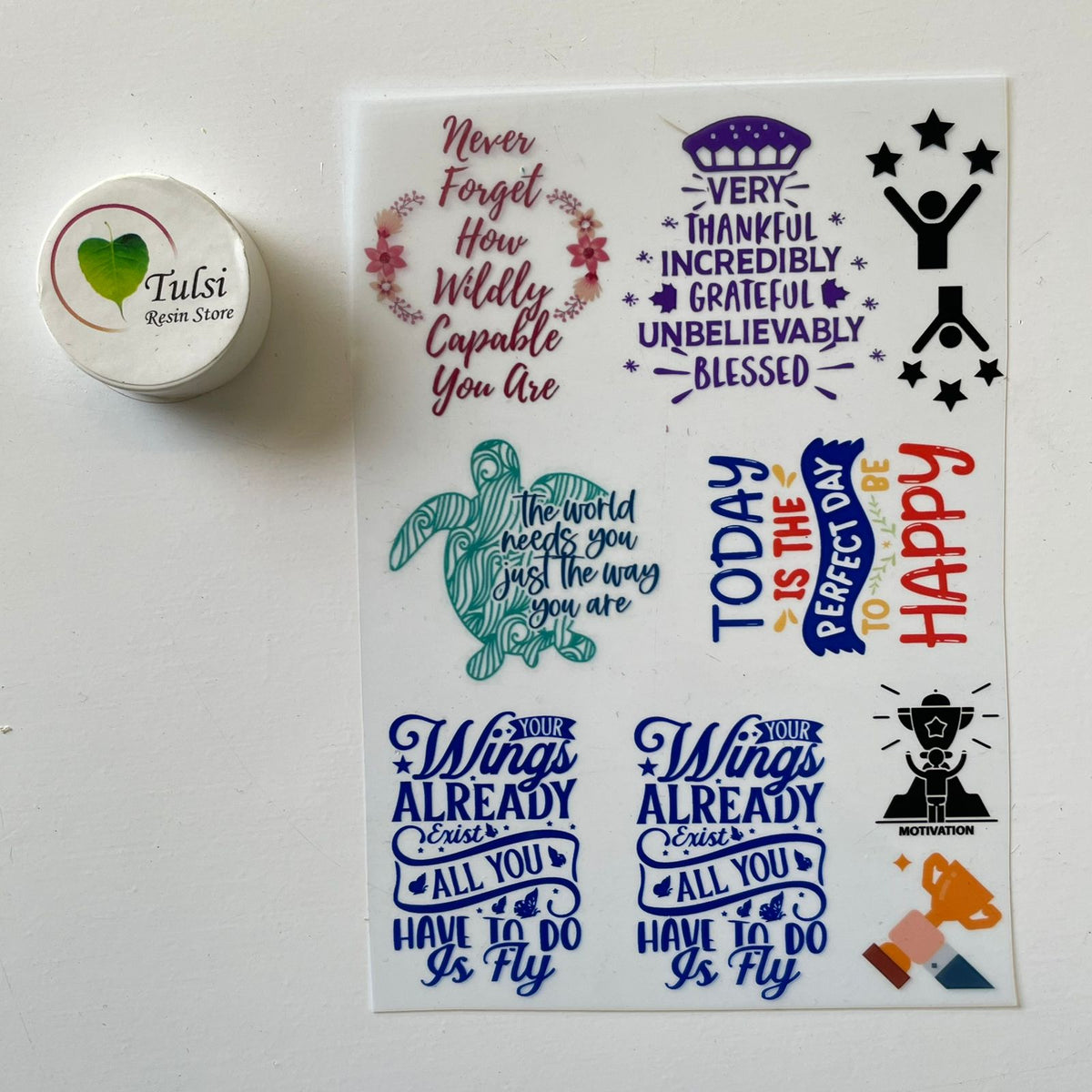 A6 Insert Sheet - Motivational Quotes – Tulsi Resin Store