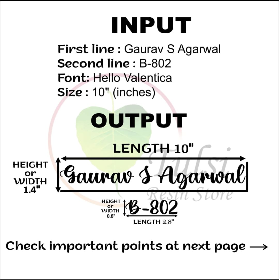 Custom Acrylic Cutout Two Line - Silver – Tulsi Resin Store