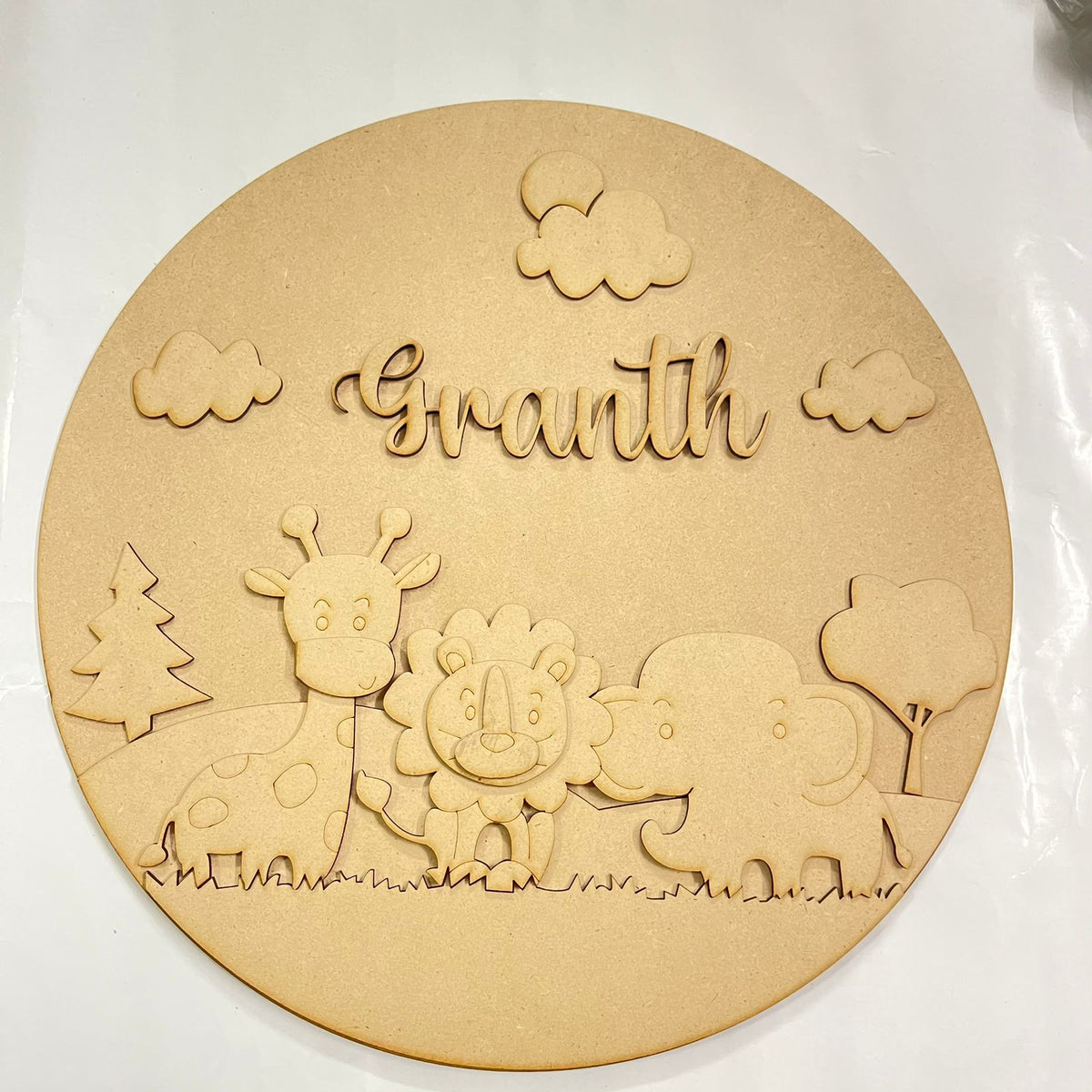 Customize MDF Kids Nameplate - Animal Theme – Tulsi Resin Store