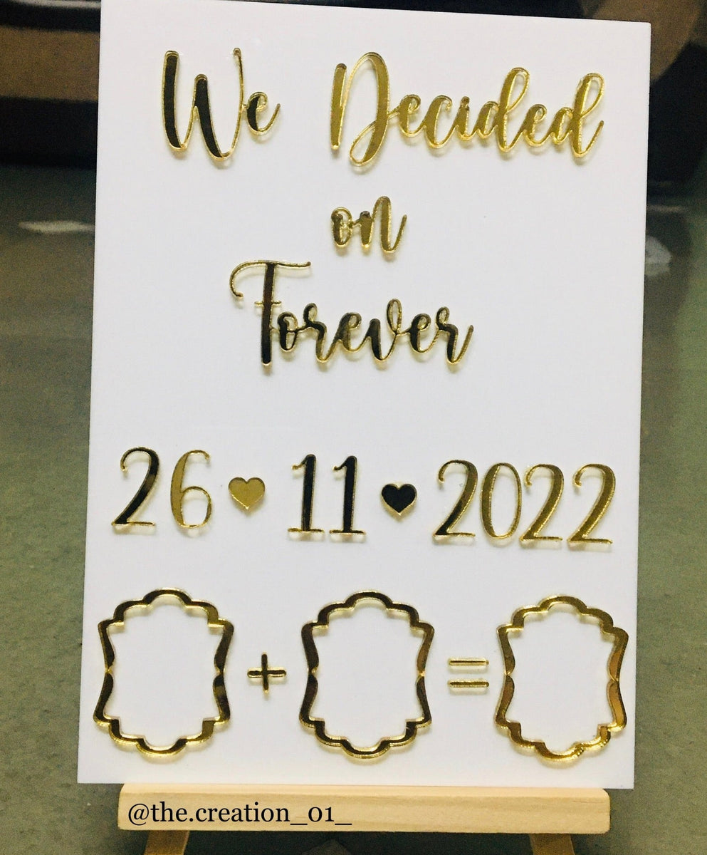 Custom MDF/Acrylic Thumb Print Couple Frame Cutouts – Tulsi Resin Store