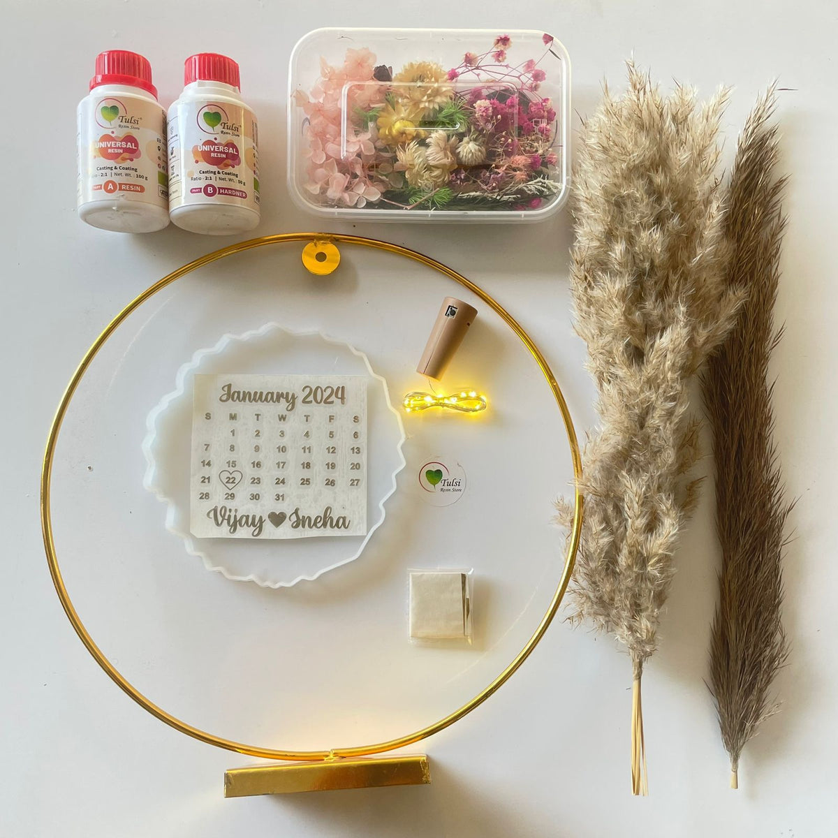 DIY Hanging Hoop Calender Frame Kit – Tulsi Resin Store