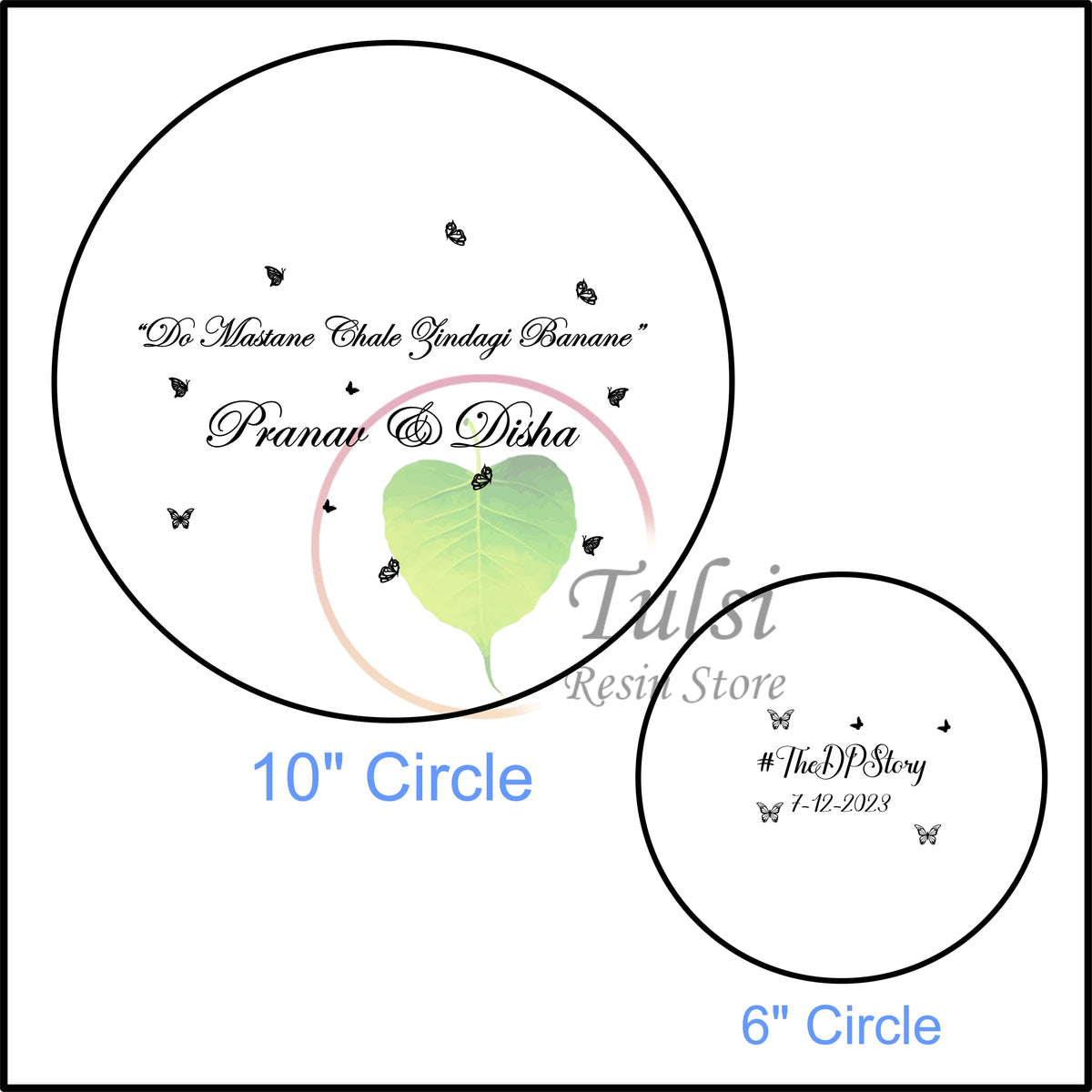 Custom Metal Sticker - Dual Base Platter (Quotes B) – Tulsi Resin Store