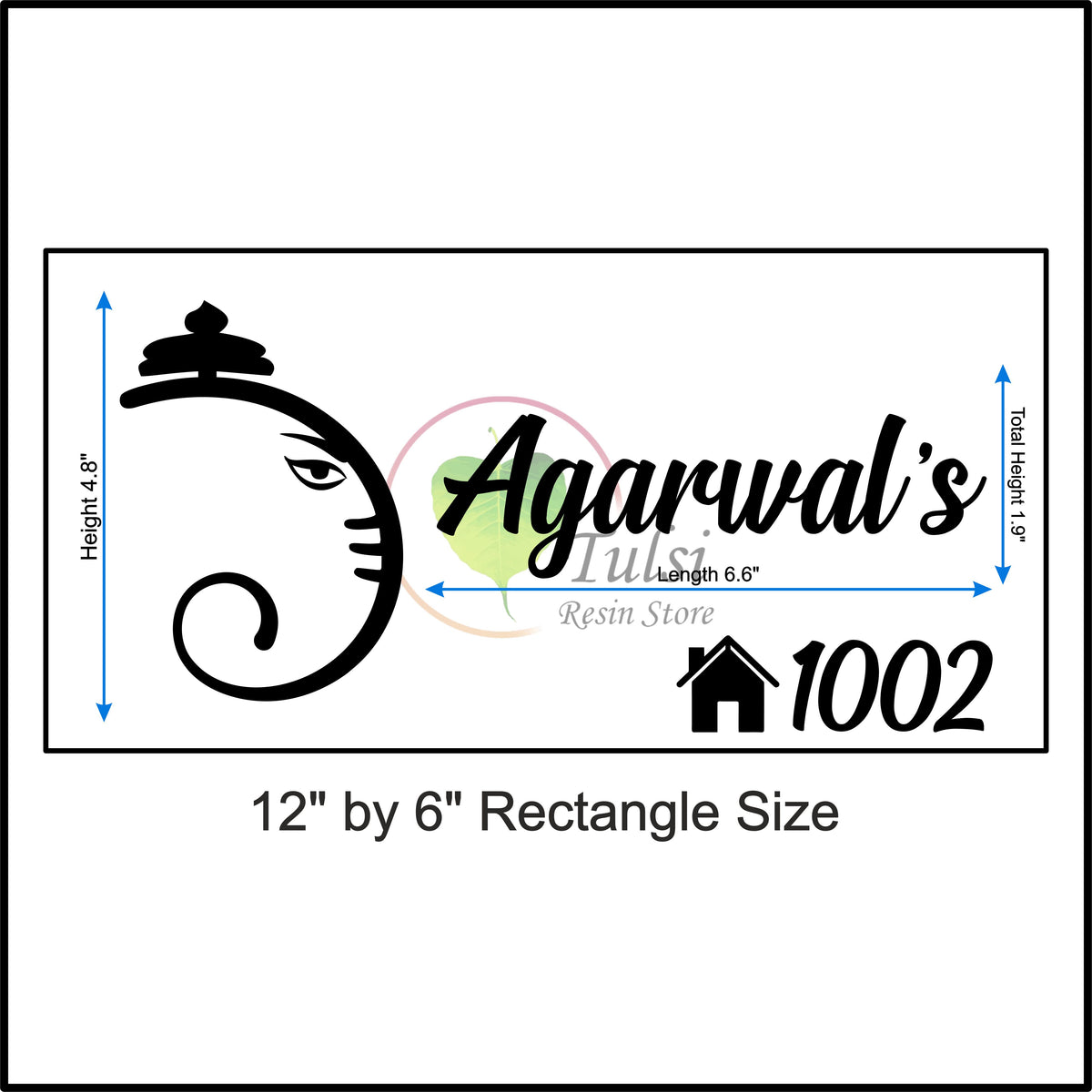 Customize Nameplate Base + Acrylic Name (Design A) – Tulsi Resin Store