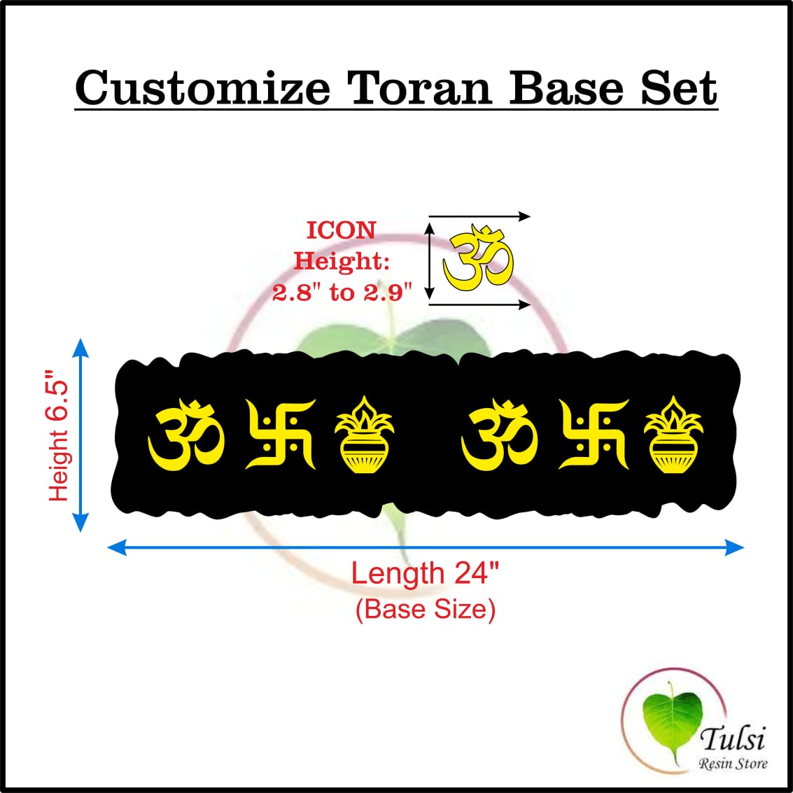 Custom MDF Toran Base With Acrylic Cutouts – Tulsi Resin Store