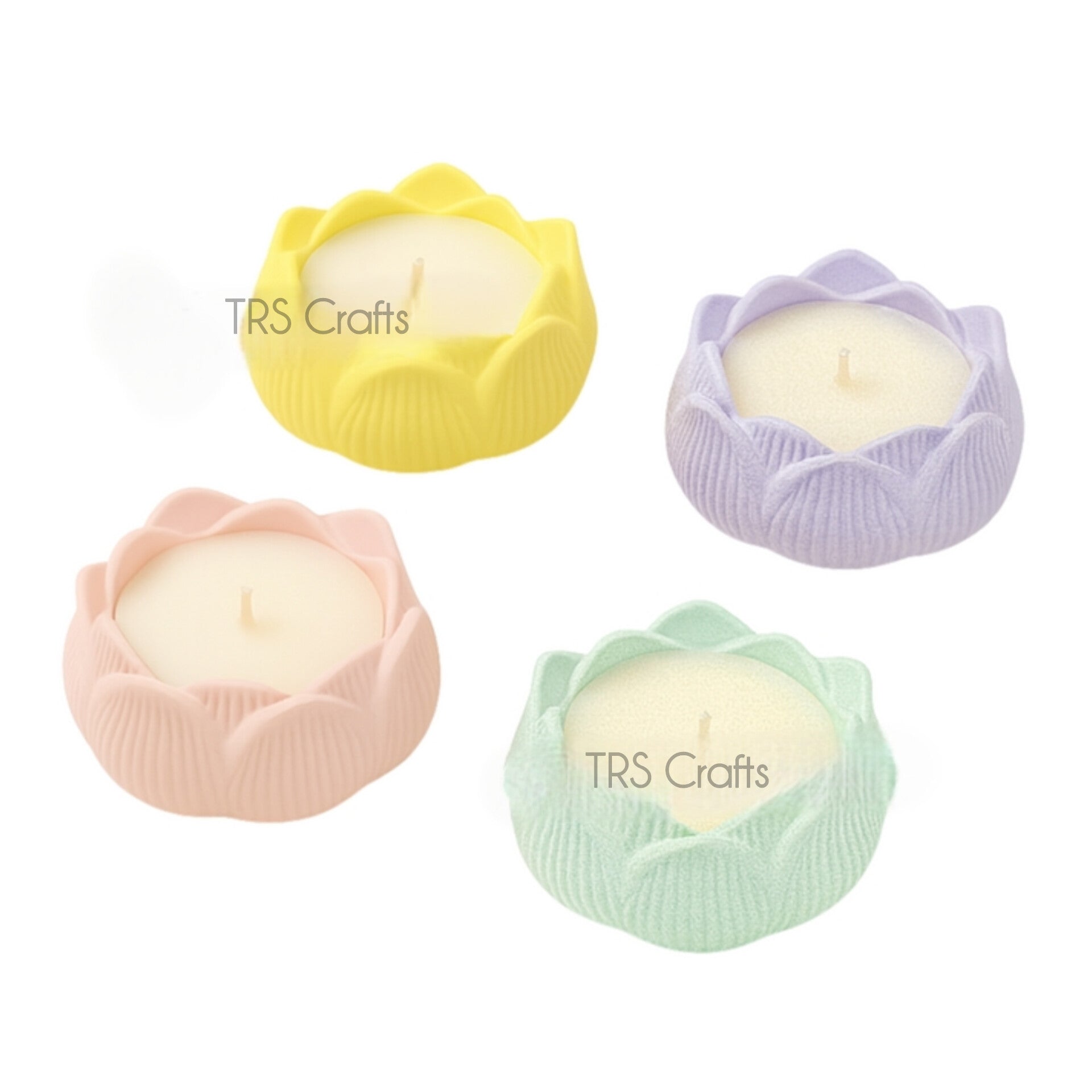 Candle Concrete Jars (A1) - Lotus – Tulsi Resin Store
