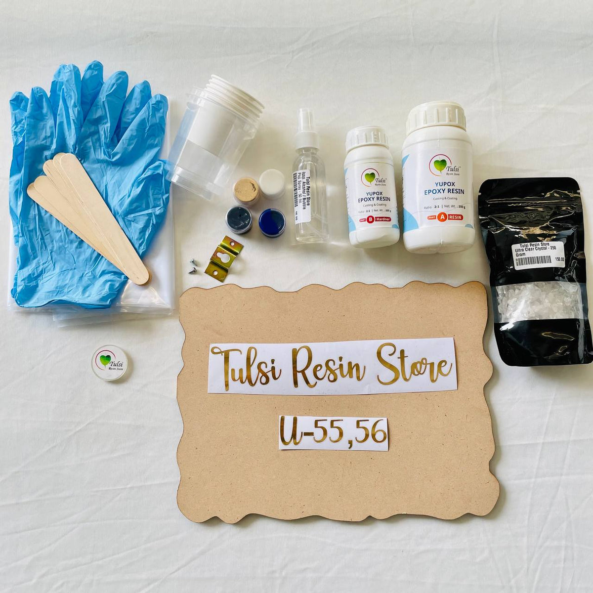 DIY MDF Nameplate + Sticker Kit (B) – Tulsi Resin Store