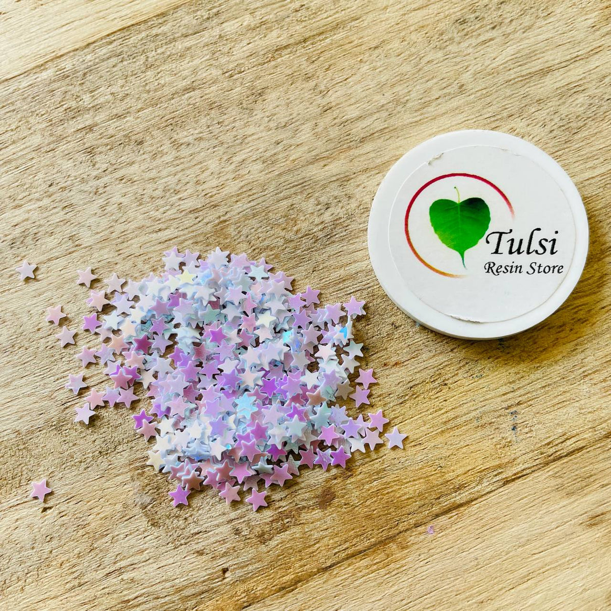 Sequin Colourful Shaker - Star Milky Rainbow – Tulsi Resin Store