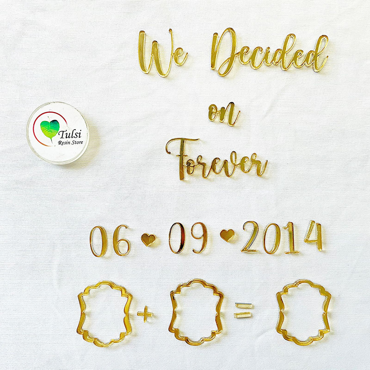 Custom MDF/Acrylic Thumb Print Couple Frame Cutouts – Tulsi Resin Store