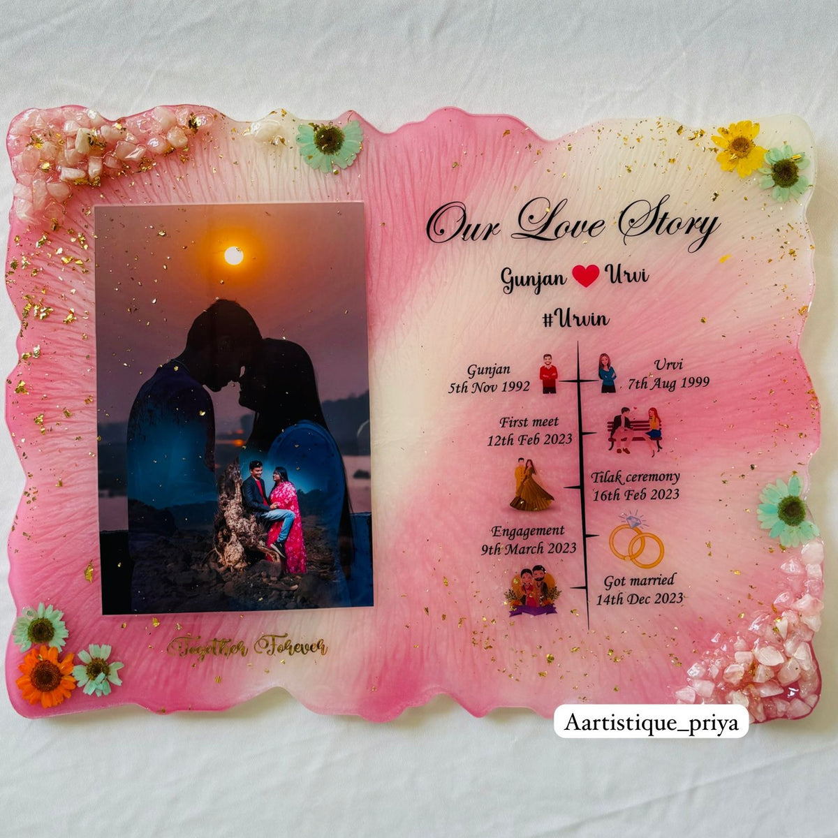 Recorded Love Story Frame Tutorial – Tulsi Resin Store
