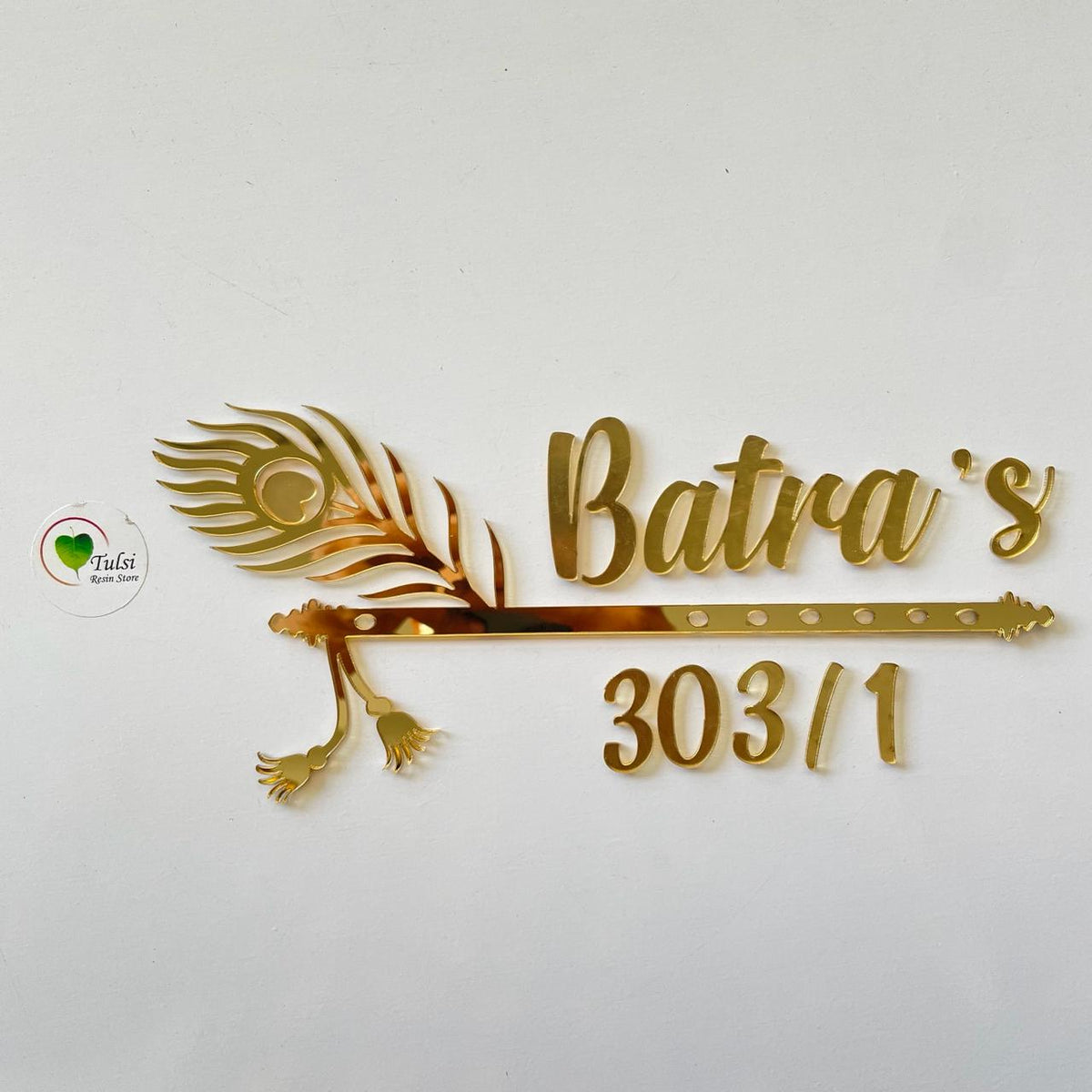 Customize Nameplate Base + Acrylic Name (Design B) – Tulsi Resin Store