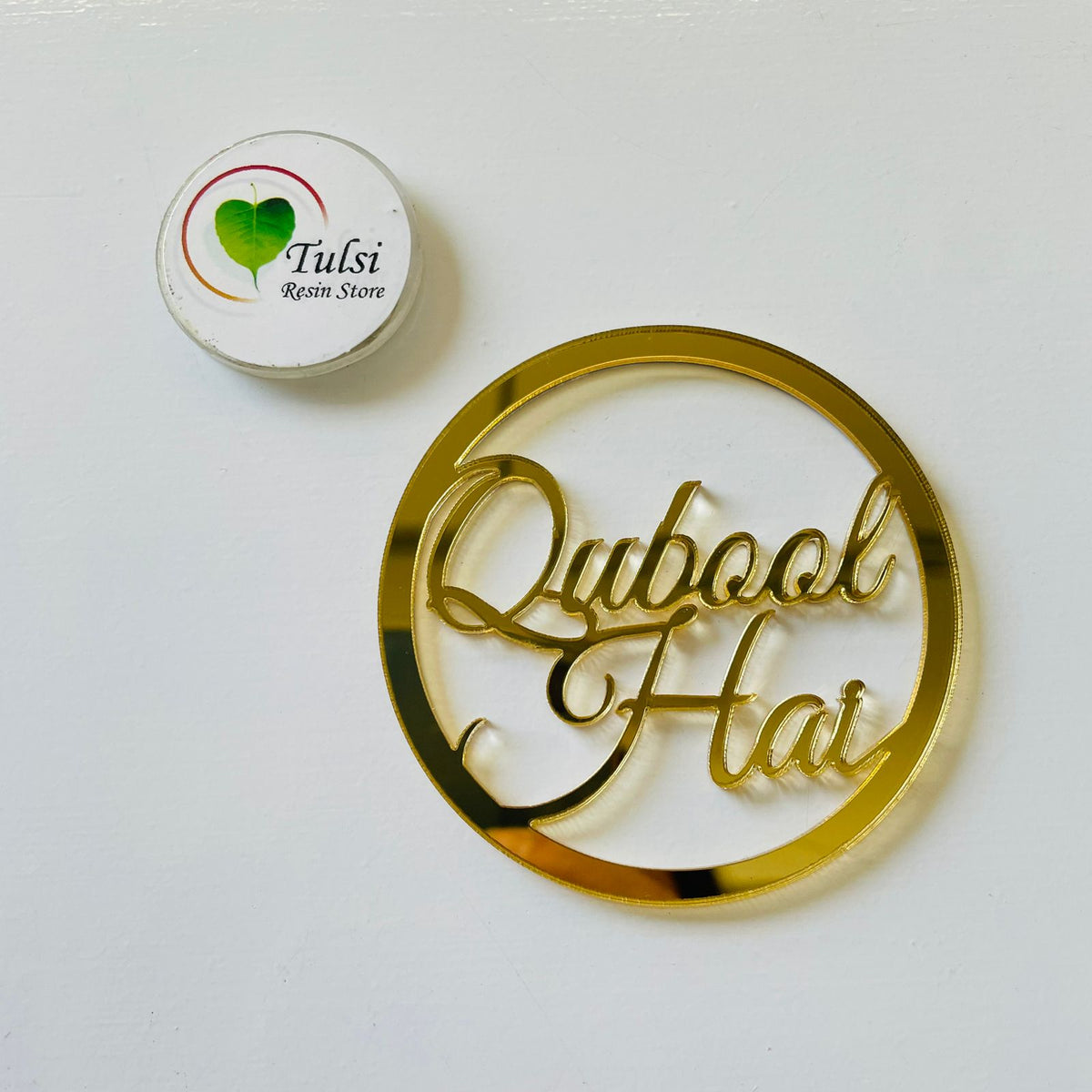 Acrylic Cutout - Qubool Hai Round – Tulsi Resin Store