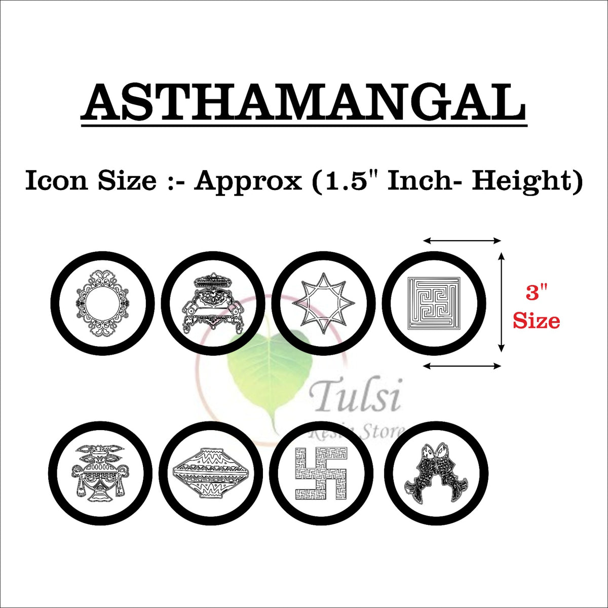 Custom Acrylic - Ashtmangal With Border – Tulsi Resin Store