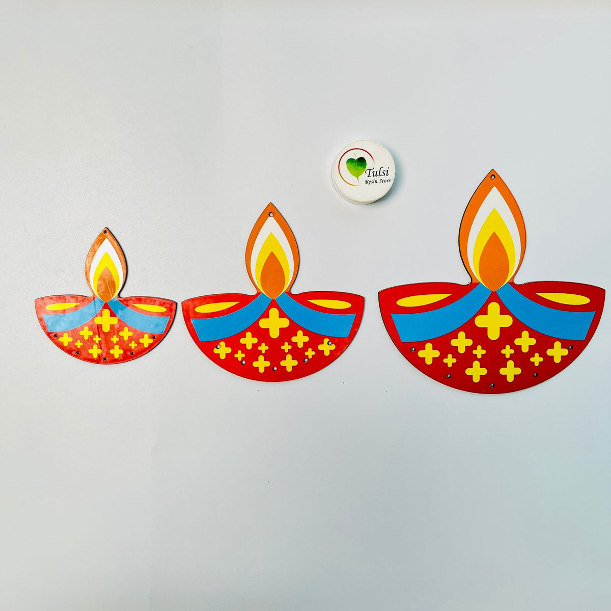 MDF Printed Diya Cutout – Tulsi Resin Store