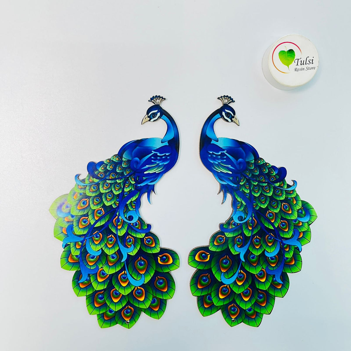 MDF Printed Peacock Cutout (A) – Tulsi Resin Store