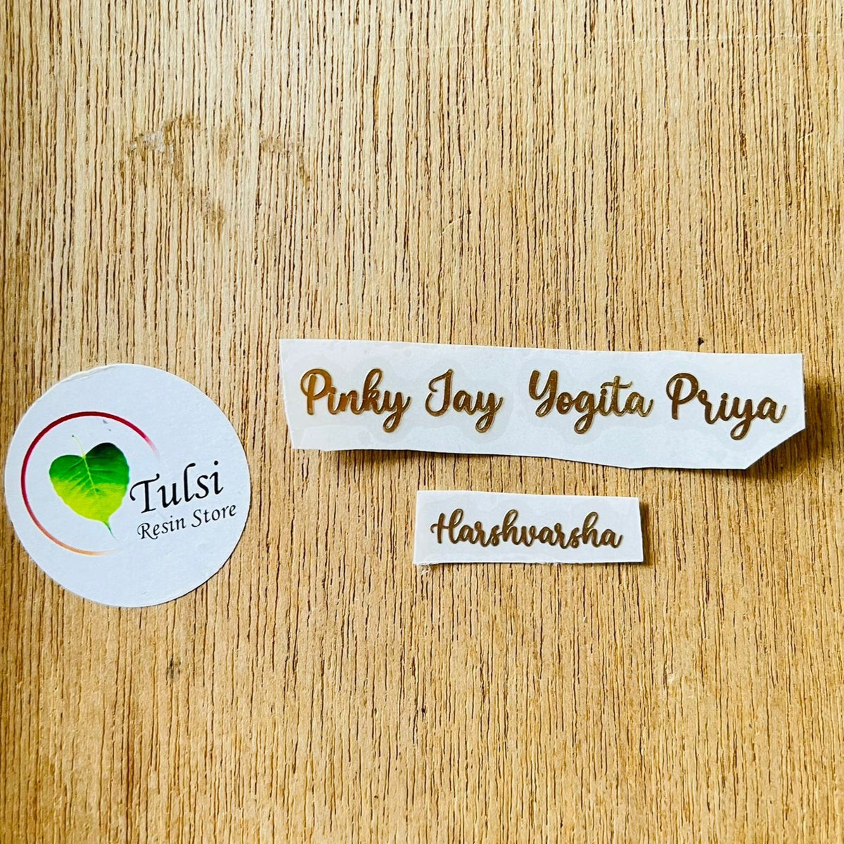 Custom Metal Sticker - For Rakhi (5 Names) – Tulsi Resin Store