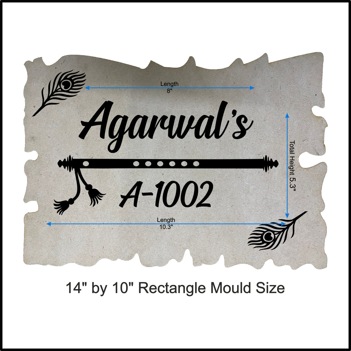 Customize Nameplate Base + Acrylic Name (Design G) – Tulsi Resin Store