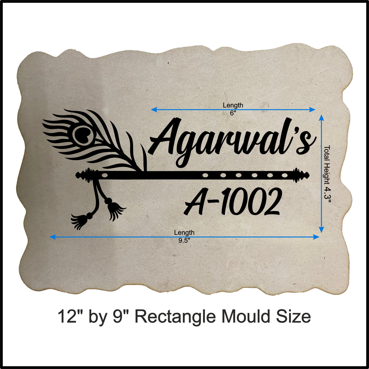 Customize Nameplate Base + Acrylic Name (Design B) – Tulsi Resin Store