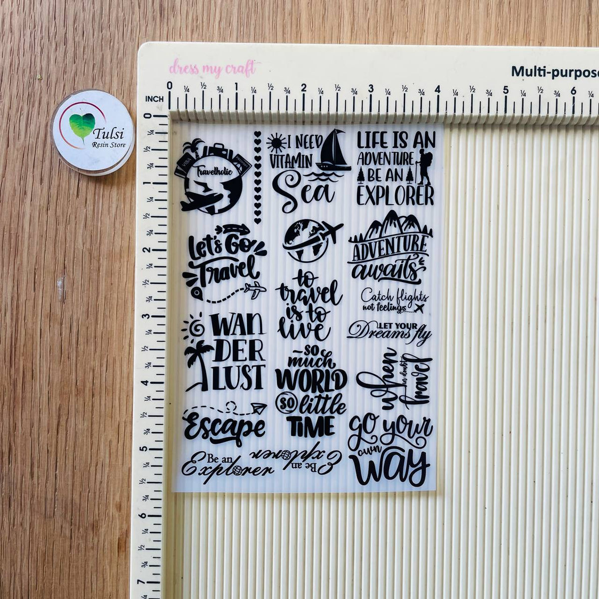 A6 Insert Sheet - Travel Caption (C) – Tulsi Resin Store