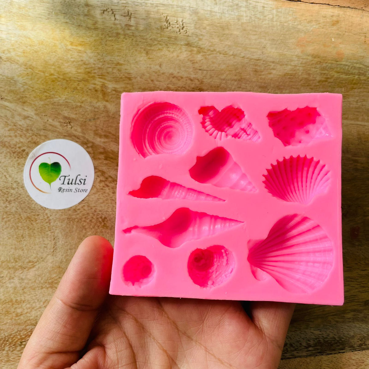 10 Cavity Pink Shell Mould – Tulsi Resin Store