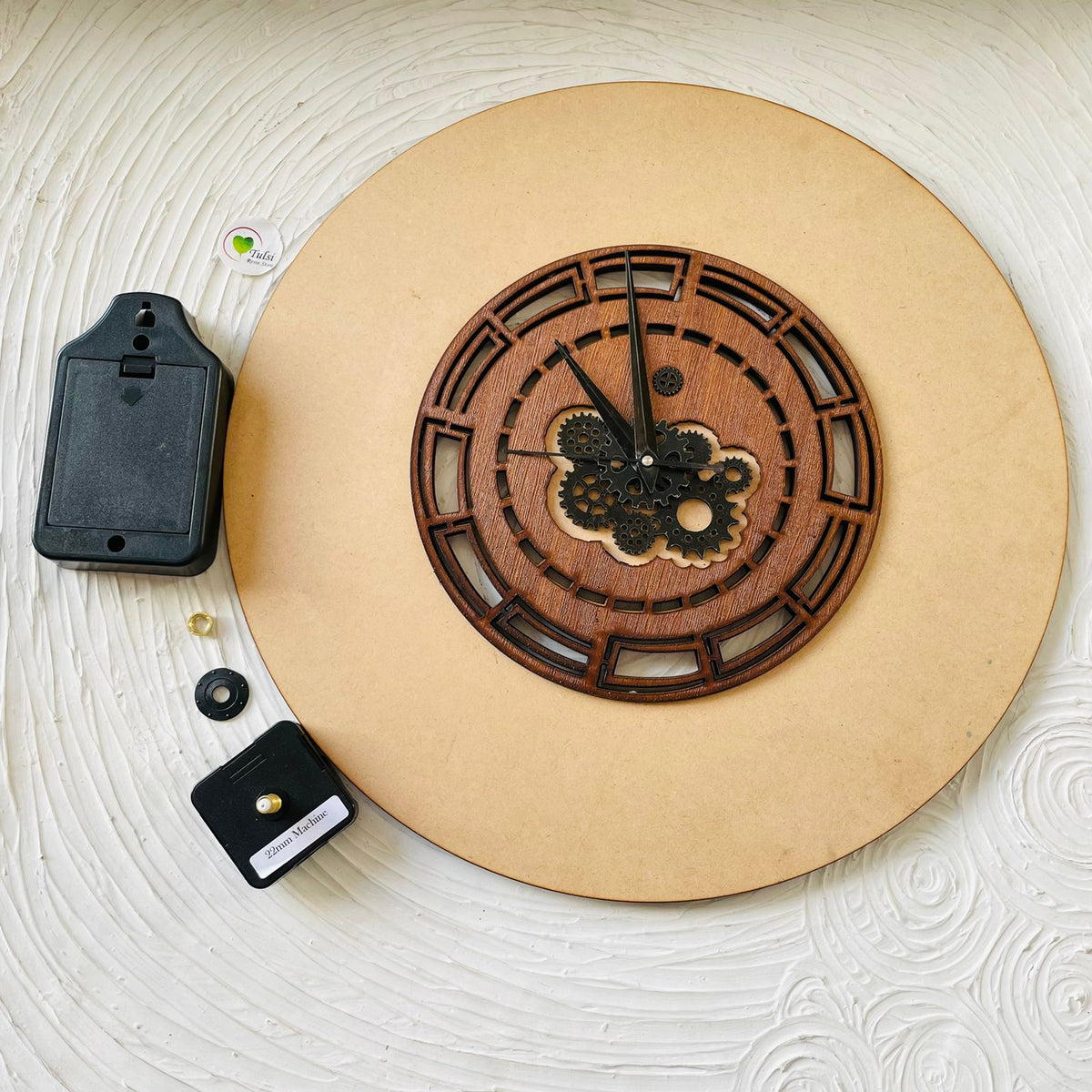 3D Gear Clock set-Design B – Tulsi Resin Store
