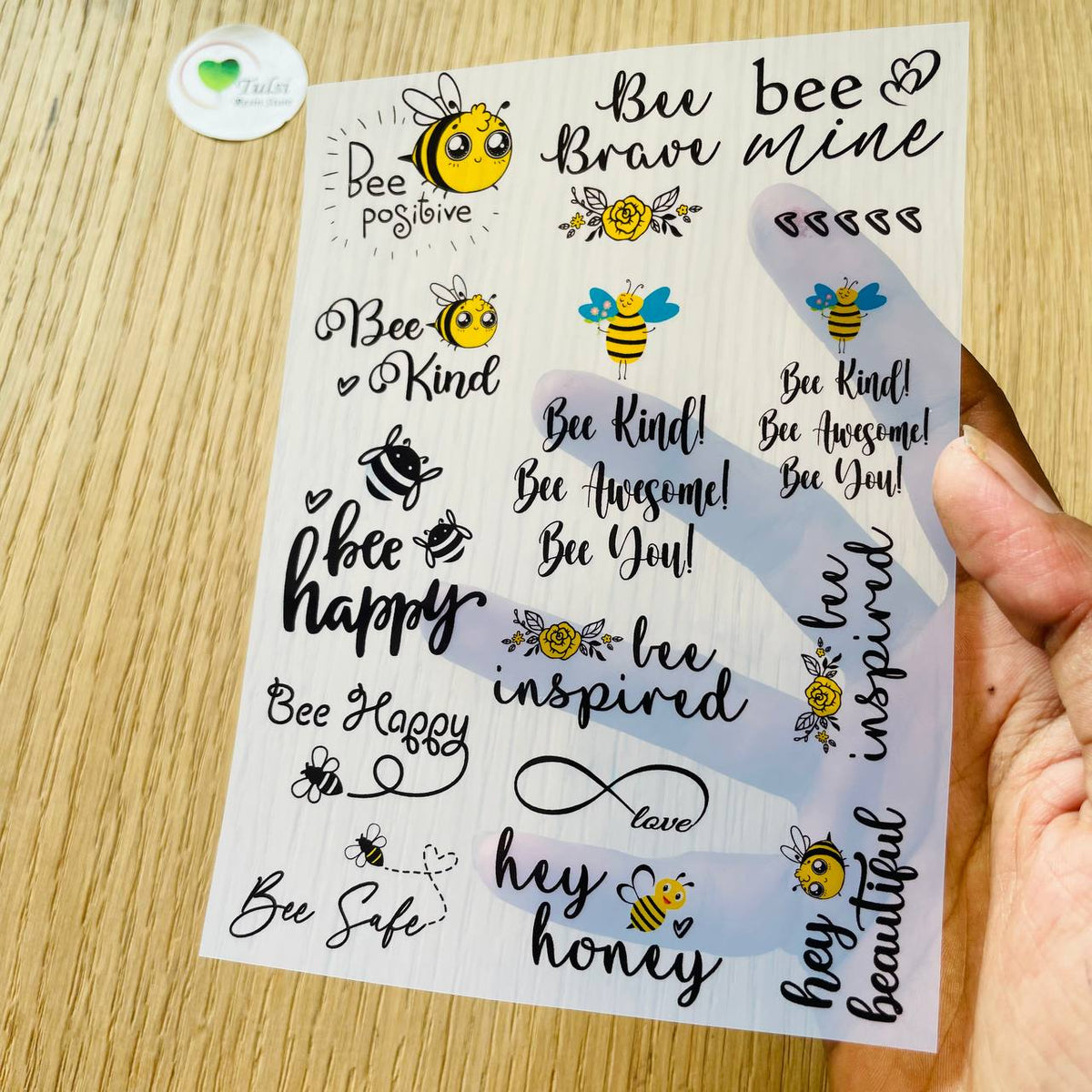 A6 Insert Sheet - Bee Caption – Tulsi Resin Store