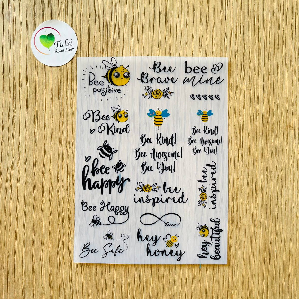 A6 Insert Sheet - Bee Caption – Tulsi Resin Store