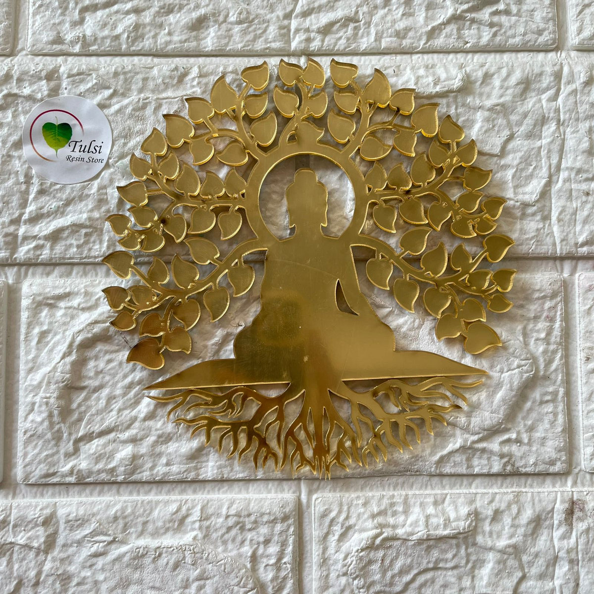 Acrylic Mahaveer Swami With Tree Cutout (A) – Tulsi Resin Store