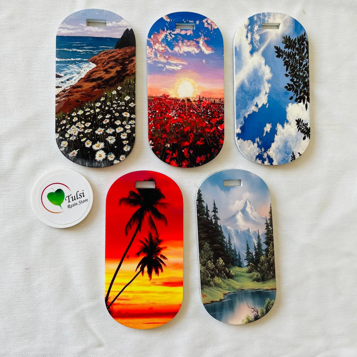 Printed Luggage Tag Set (D) – Tulsi Resin Store