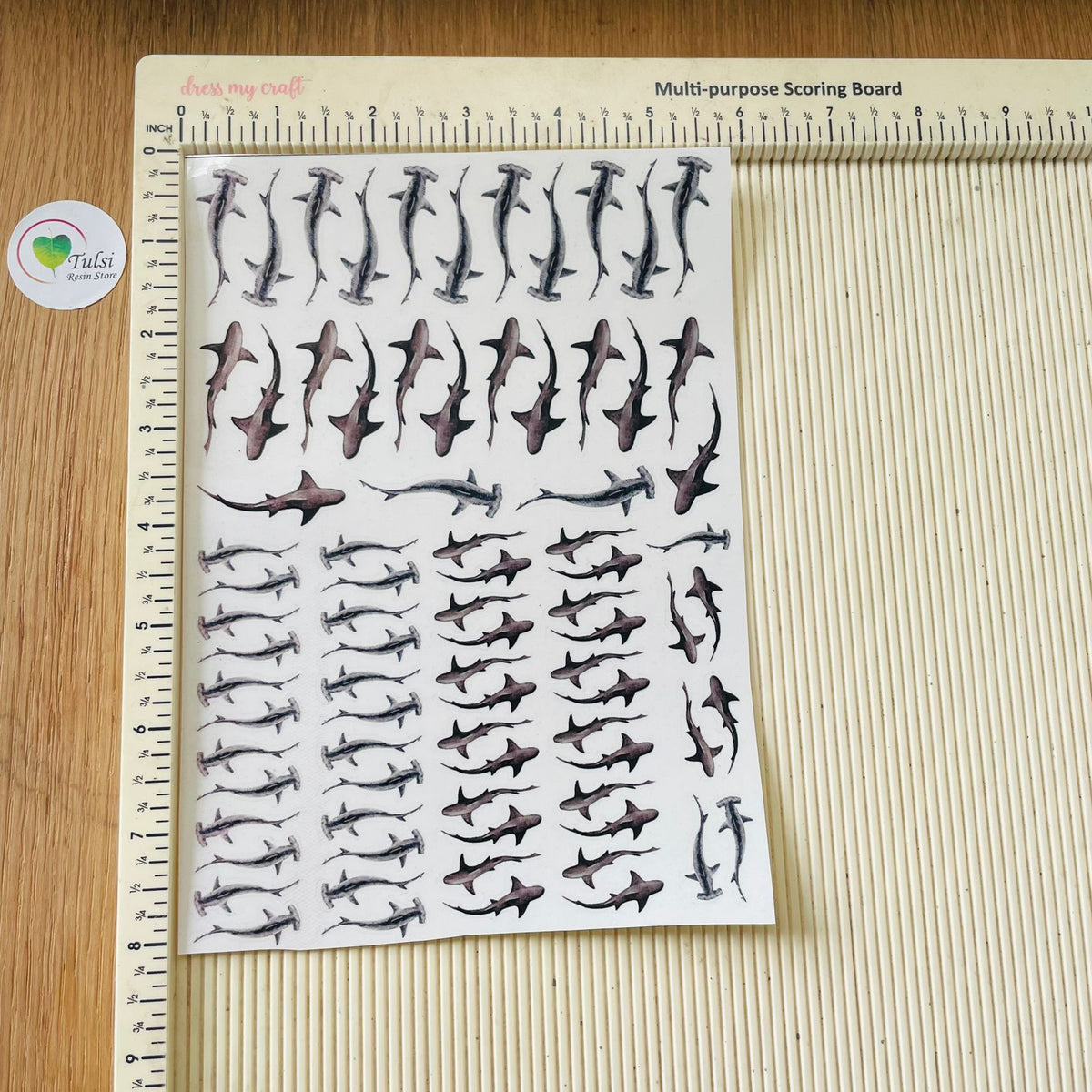 Black Fish Sticker - A5 Sheet – Tulsi Resin Store