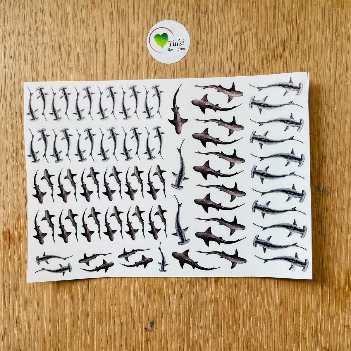 Black Fish Sticker - A5 Sheet – Tulsi Resin Store