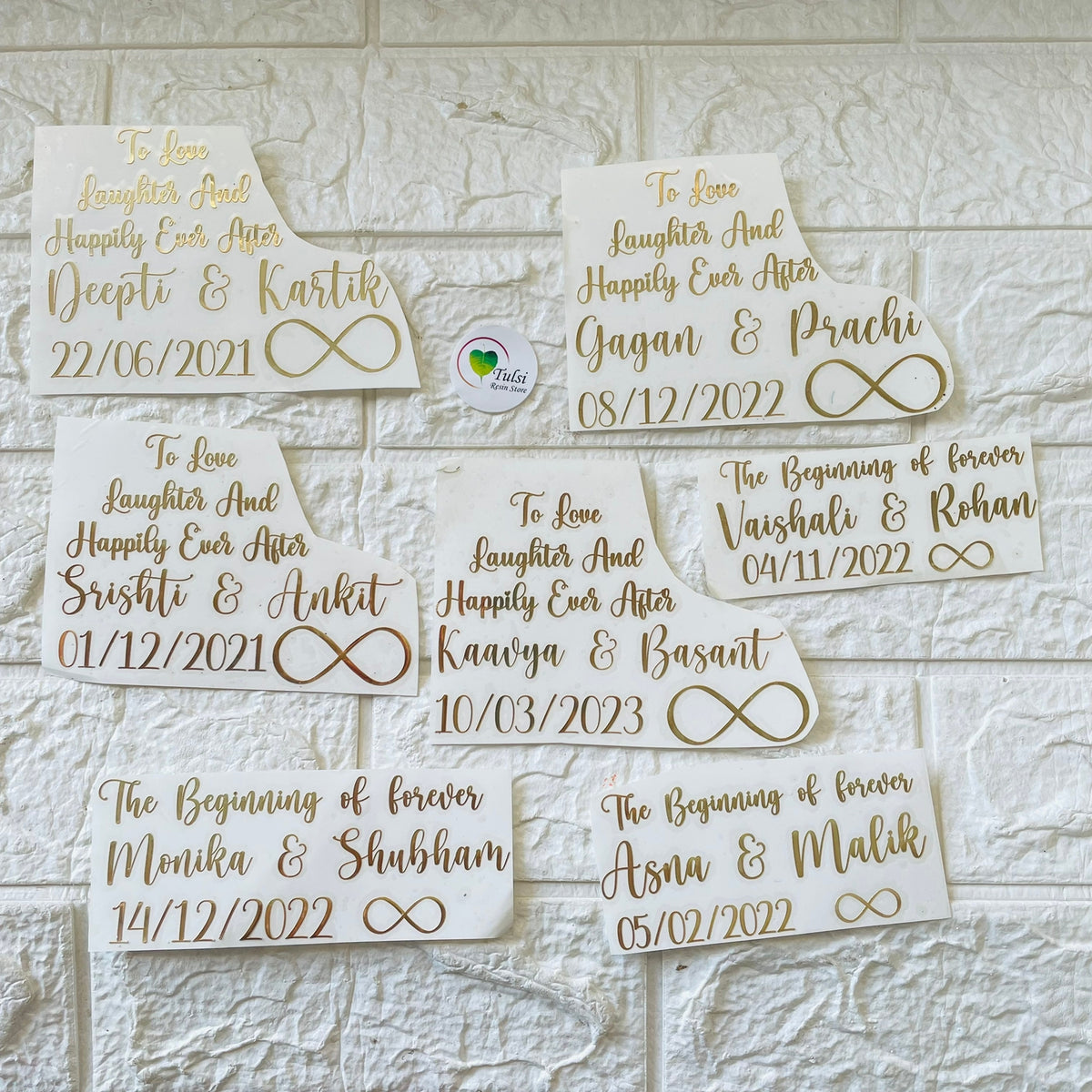 Custom Metal Sticker - Couple Platter (Quotes) – Tulsi Resin Store