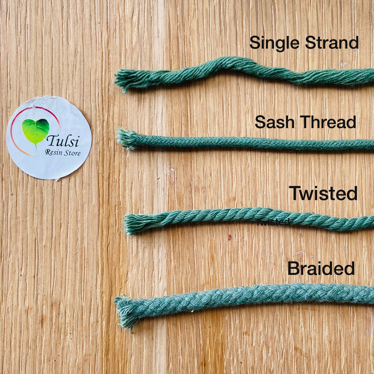 Dark Green Macrame Thread – Tulsi Resin Store