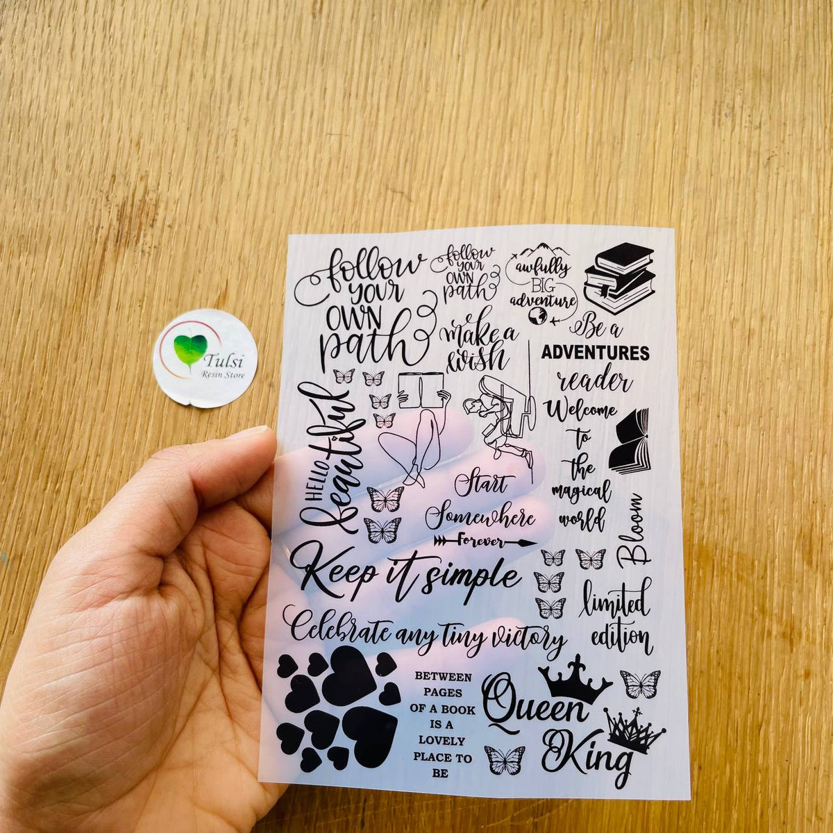 A6 Insert Sheet - Book Reading Caption – Tulsi Resin Store