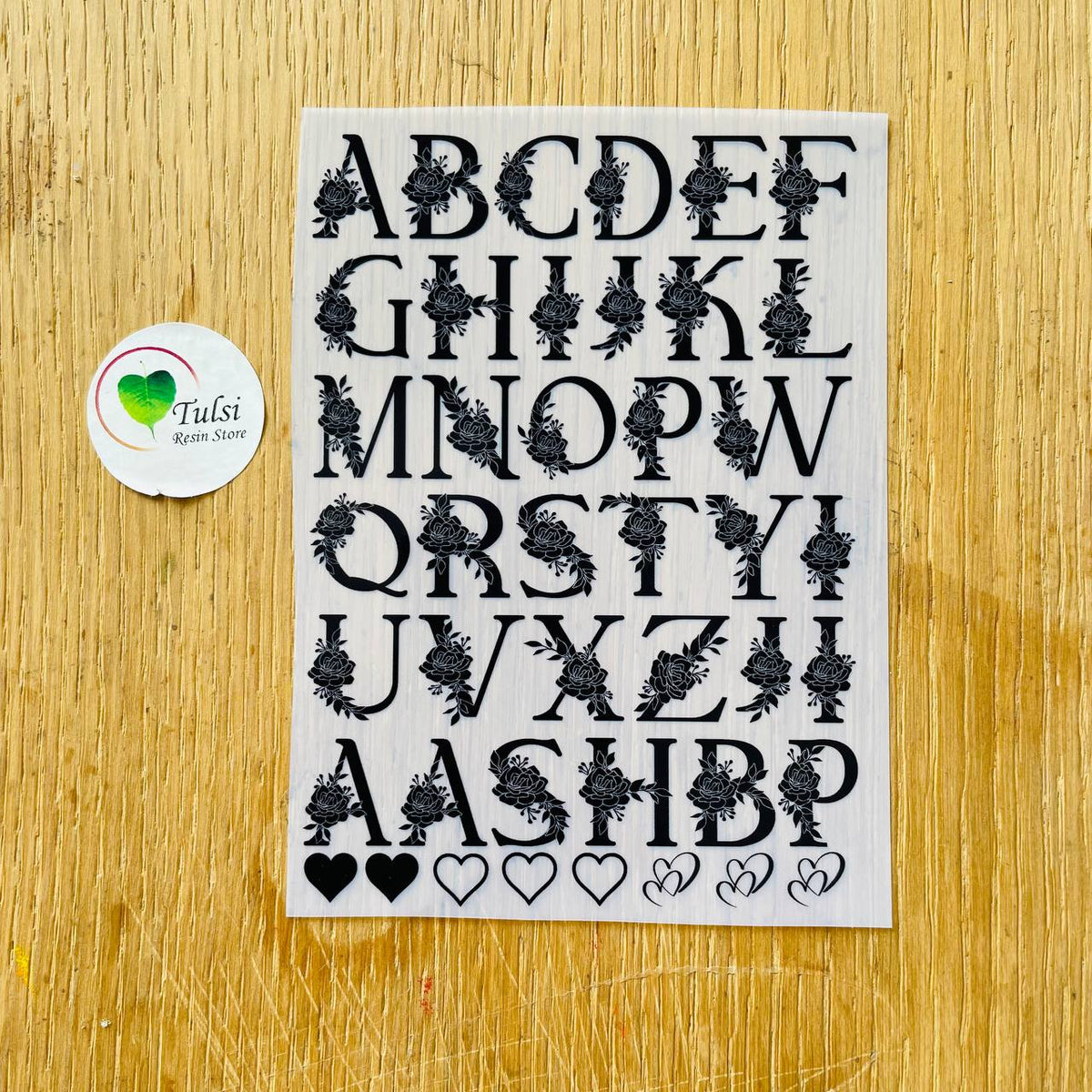 A6 Insert Sheet - Floral Alphabet Sheet – Tulsi Resin Store
