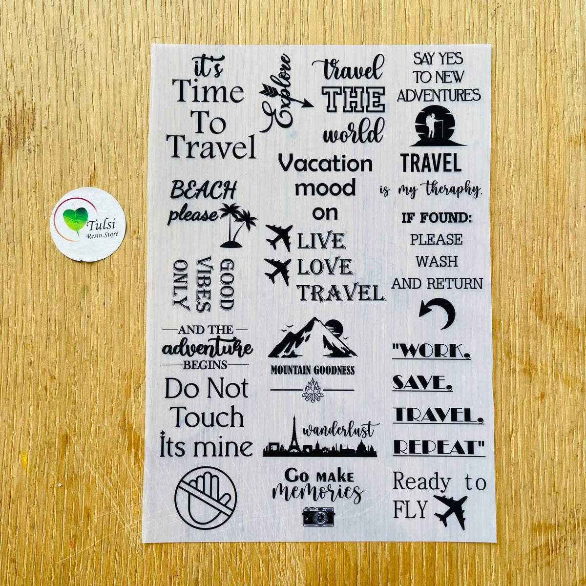 A5 Insert Sheet - Travel Caption – Tulsi Resin Store