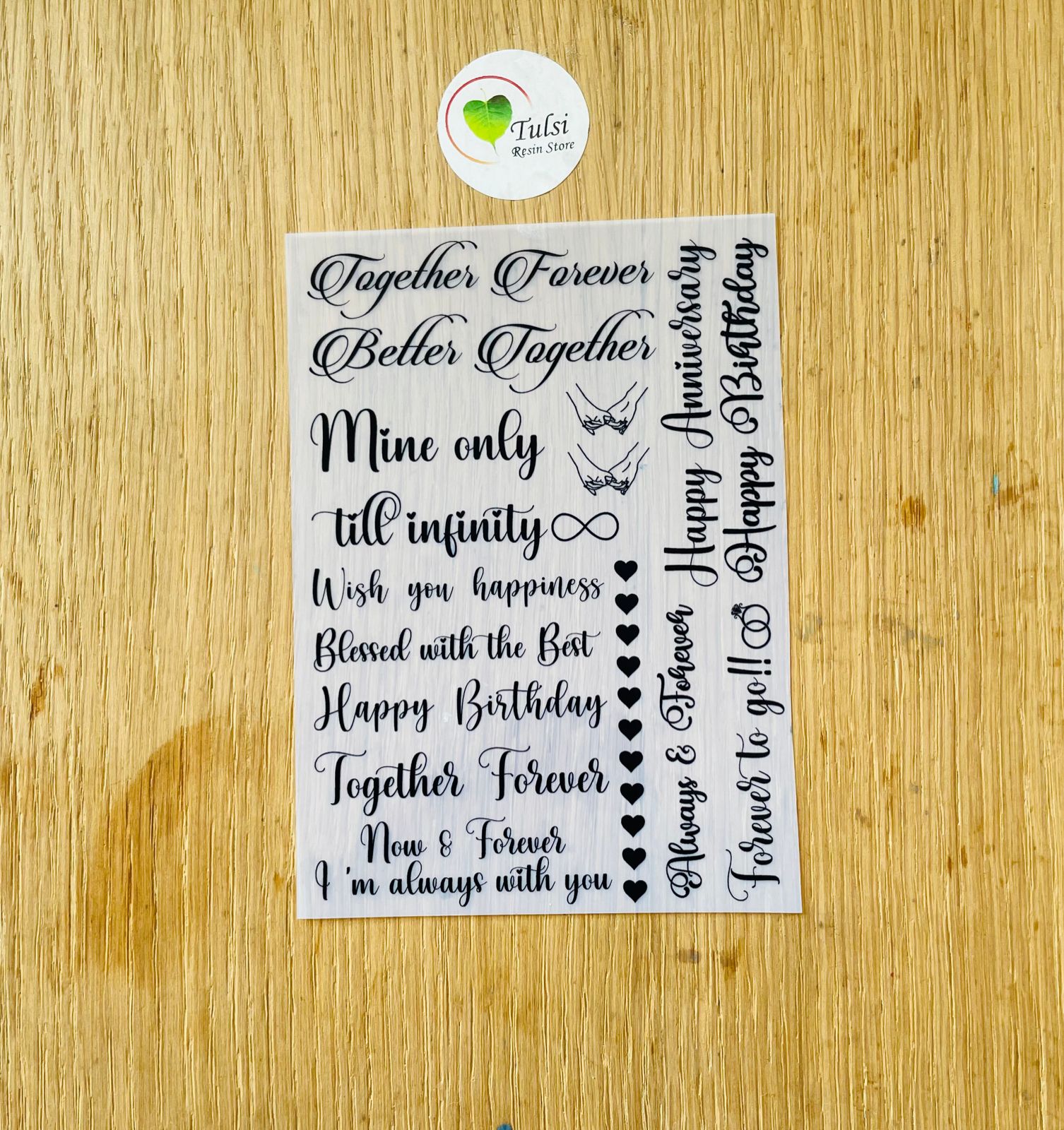 Insert Sheets – Tulsi Resin Store