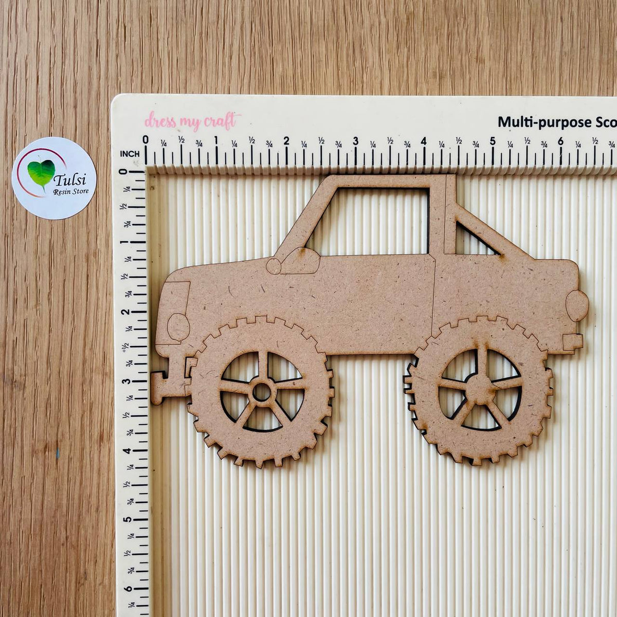 MDF Cutout Engraved - Car – Tulsi Resin Store