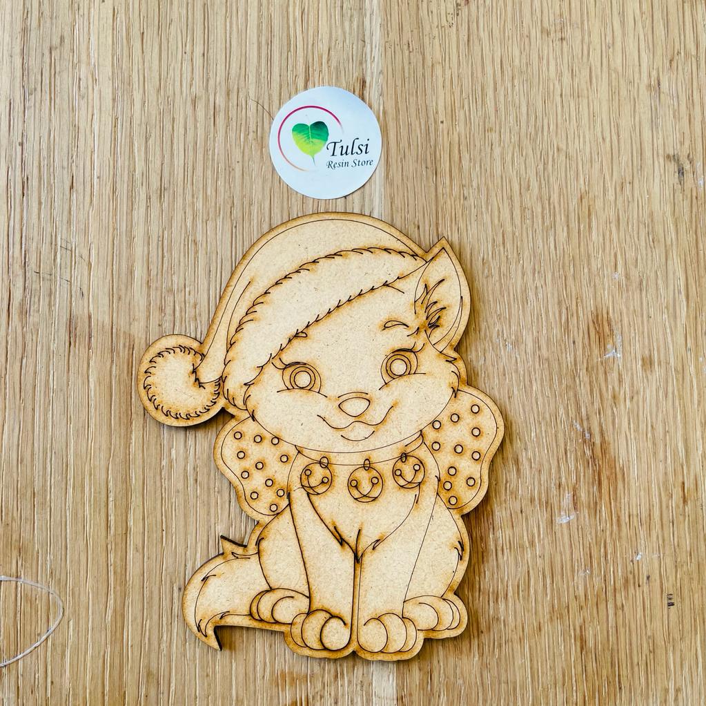MDF Cutout Engraved - Cat – Tulsi Resin Store