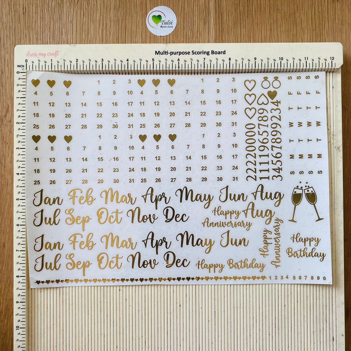 Distash Metal Sticker - A4 Mix Calendar Sheet(A) – Tulsi Resin Store