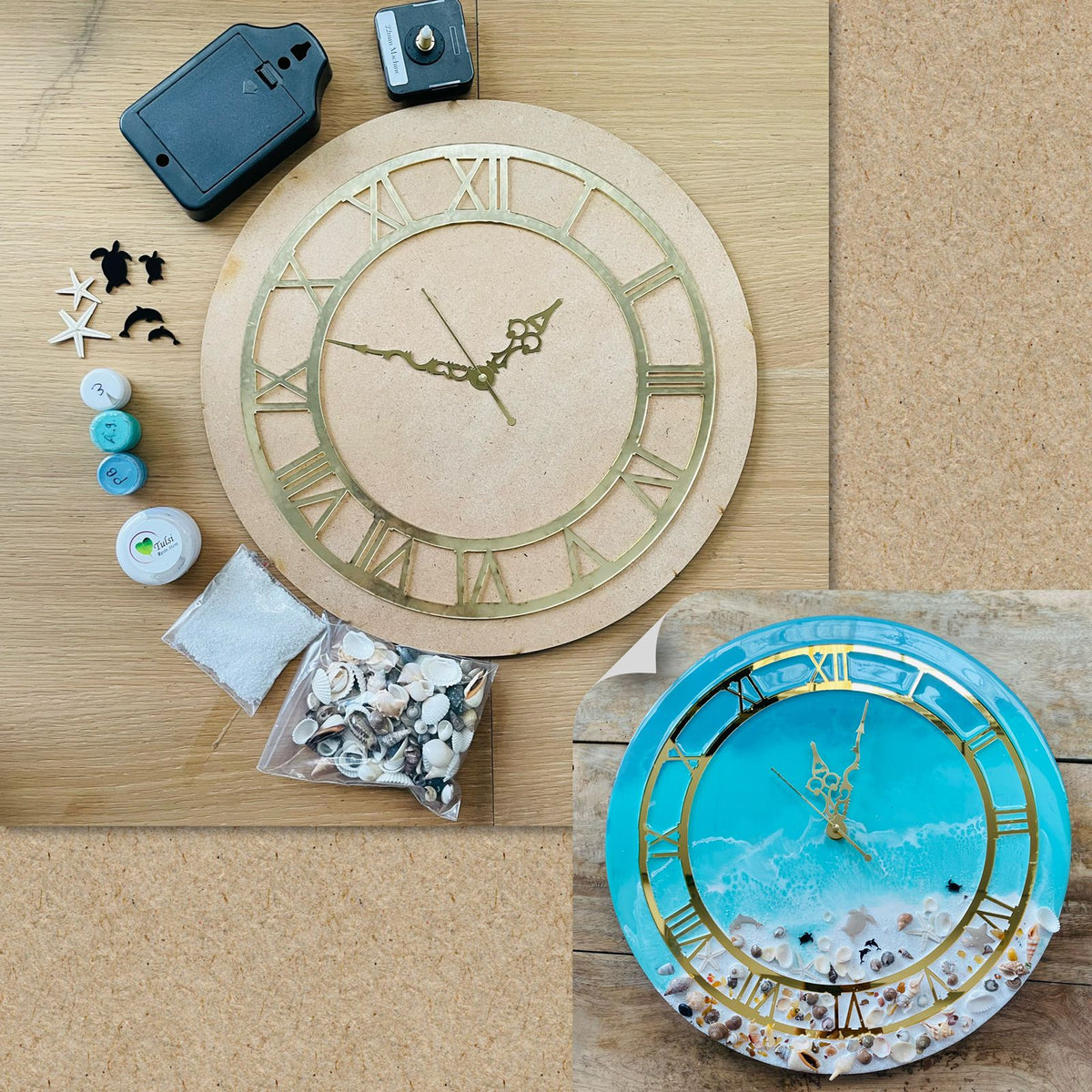 DIY Ocean Clock Kit A – Tulsi Resin Store