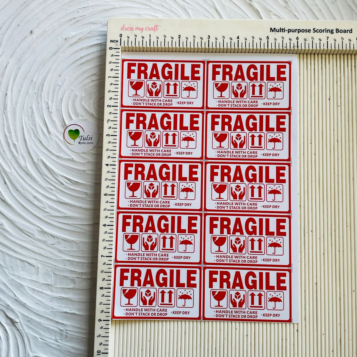 Fragile Sticker Sheet – Tulsi Resin Store